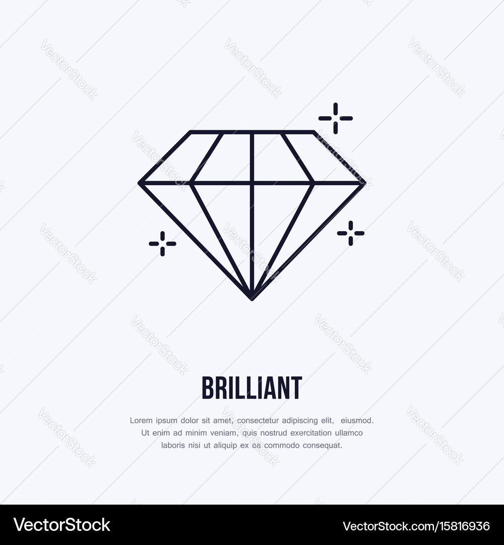 Shining brilliant diamond jewelry Royalty Free Vector Image