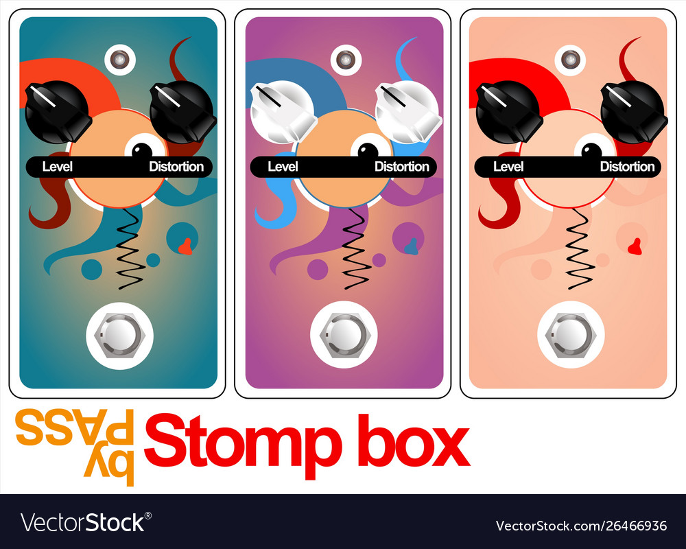 Stomp box design Royalty Free Vector Image - VectorStock