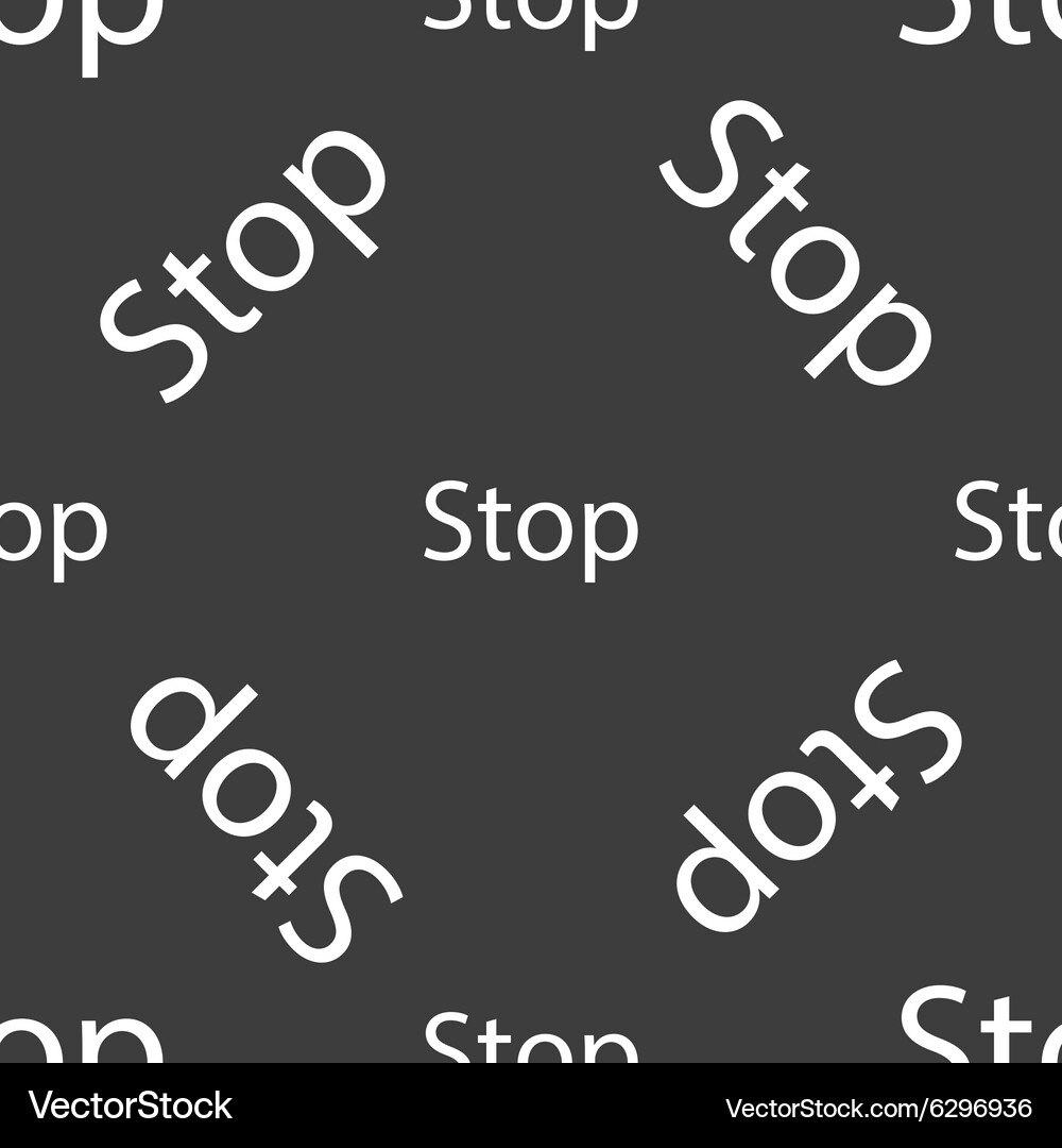 Traffic stop sign icon caution symbol seamless Vector Image