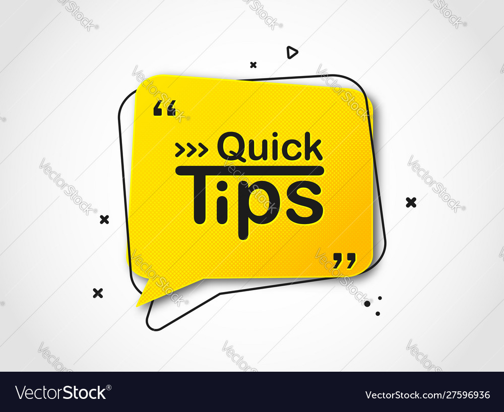 Useful quick tip trick suggesting advice and help Vector Image Useful quick tip trick suggesting advice and help Vector Image