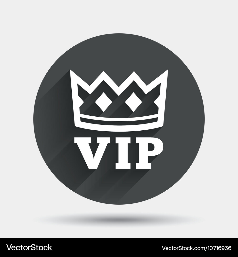 Vip sign icon membership symbol Royalty Free Vector Image