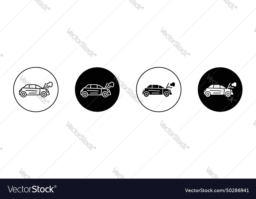 Car breakdown icon Royalty Free Vector Image - VectorStock