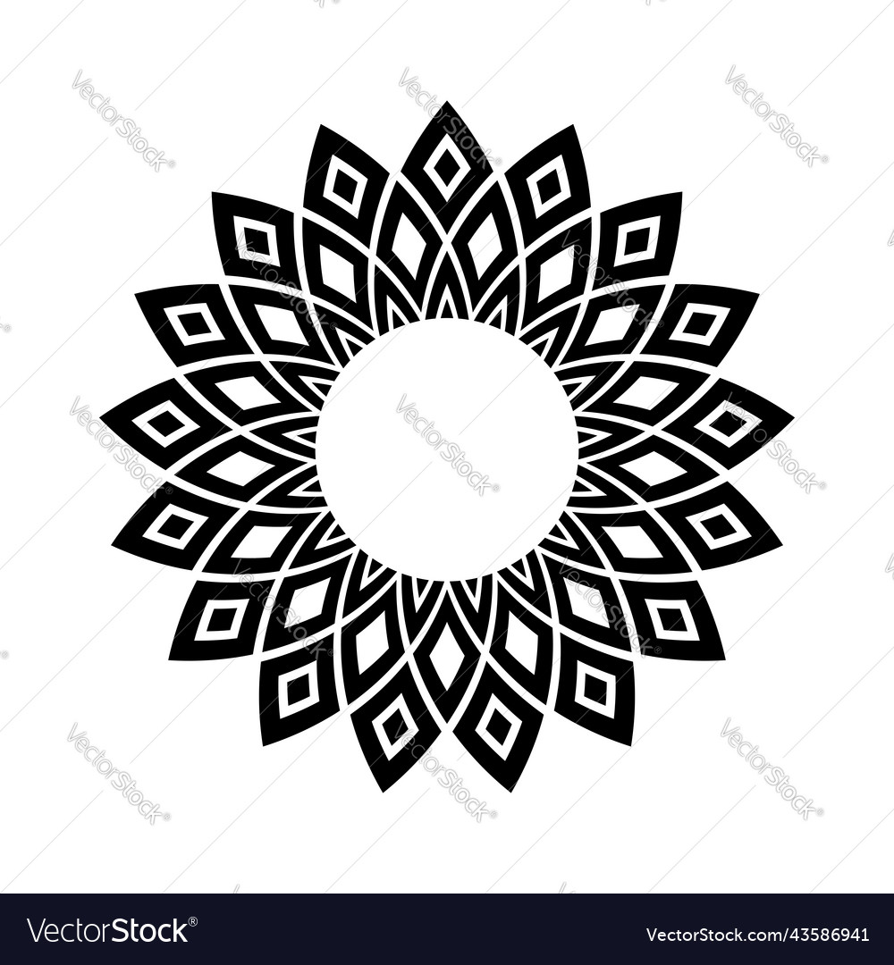 Circle floral pattern Royalty Free Vector Image