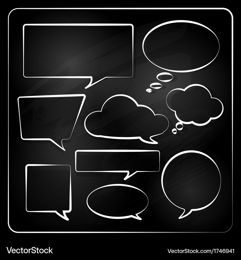 Collection of chalkboard style banners Royalty Free Vector