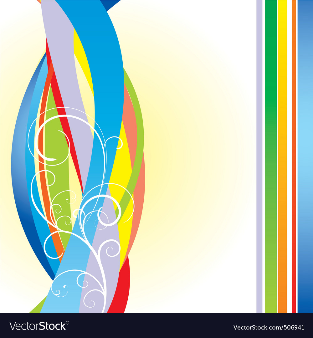 Color waves Royalty Free Vector Image - VectorStock