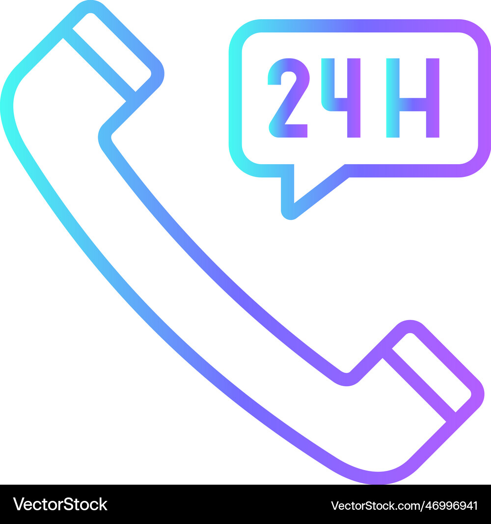 Customer support marketing icon with blue duotone Vector Image