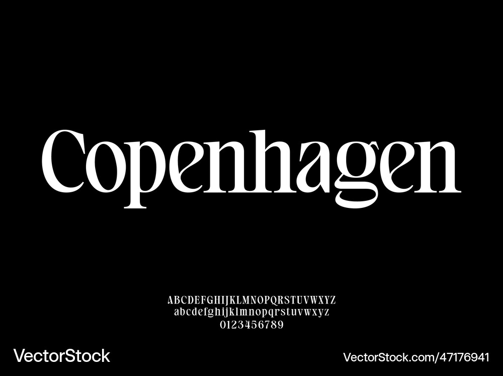 Elegant luxury serif style display font Royalty Free Vector