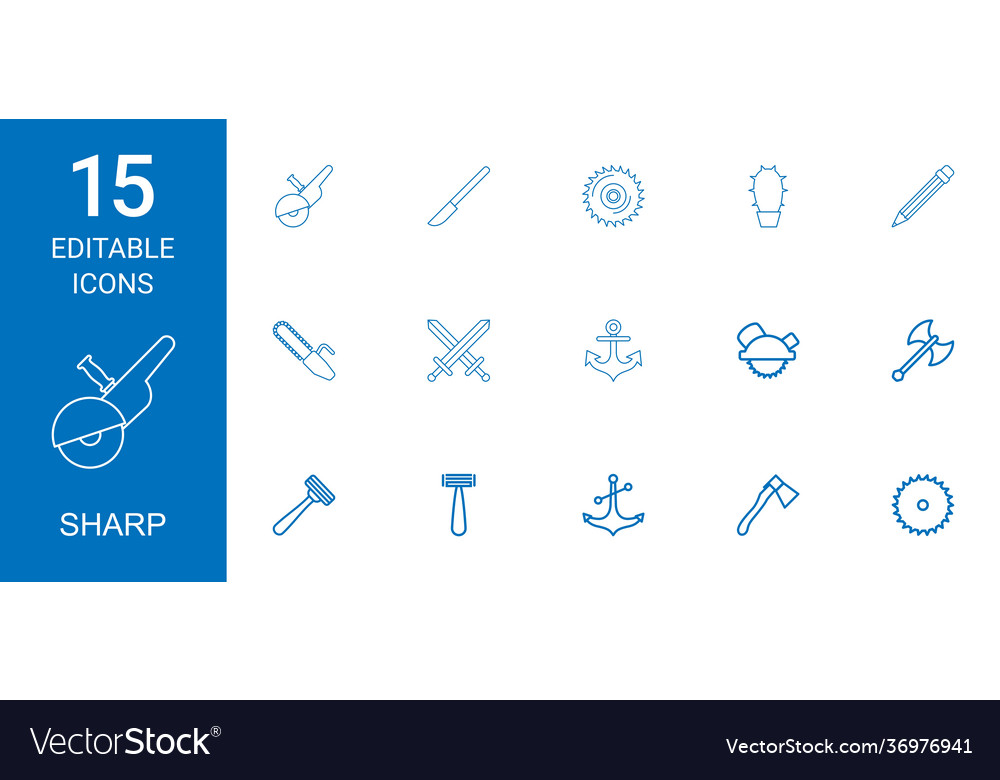 Sharp icons Royalty Free Vector Image - VectorStock