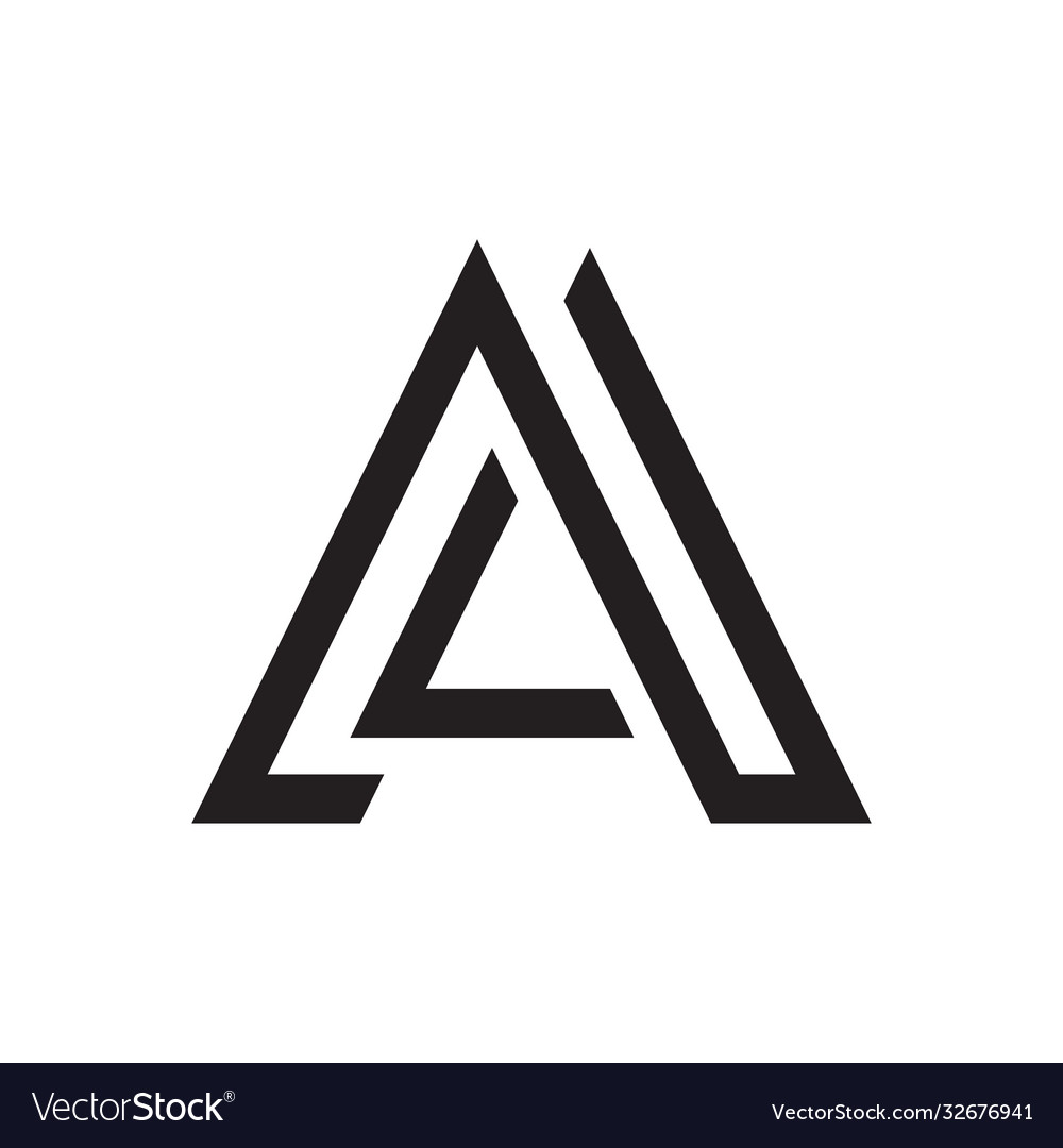 Simple letter a initial logo Royalty Free Vector Image