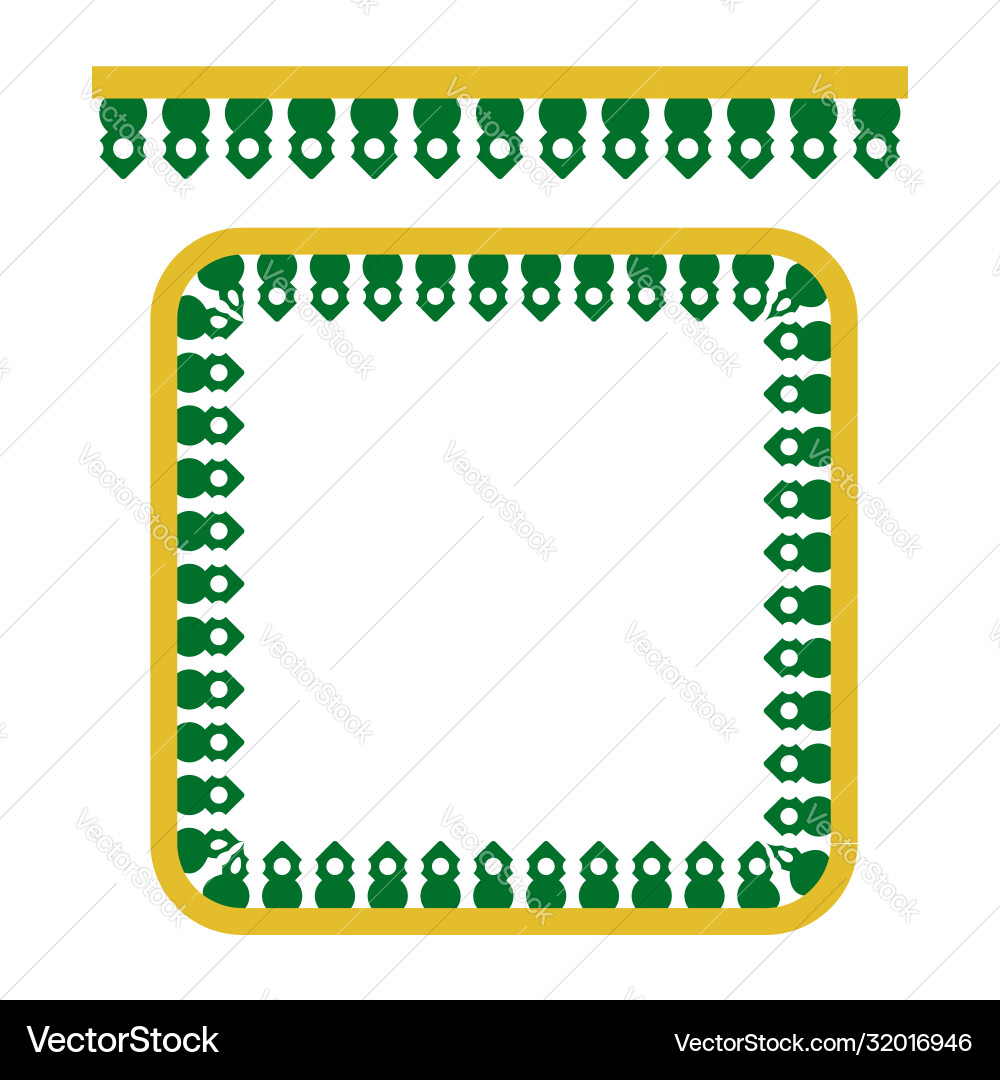 Betawi ornament square 01 017b Royalty Free Vector Image