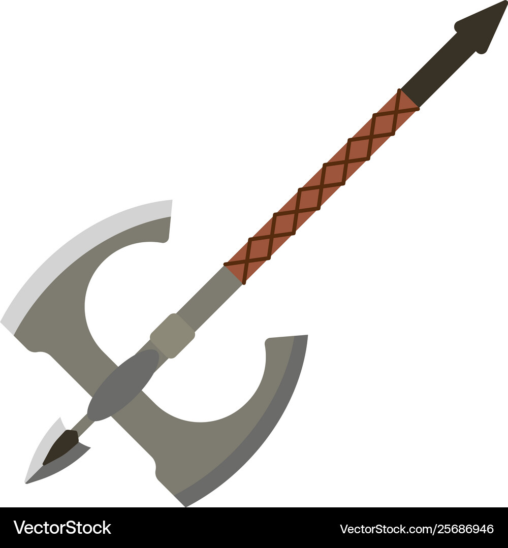 Double axe geometric isolated on Royalty Free Vector Image