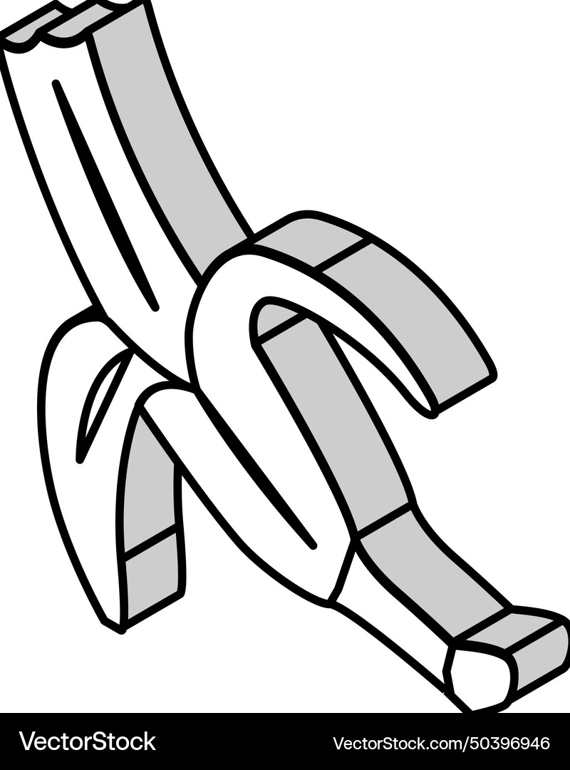 Eat banana isometric icon Royalty Free Vector Image