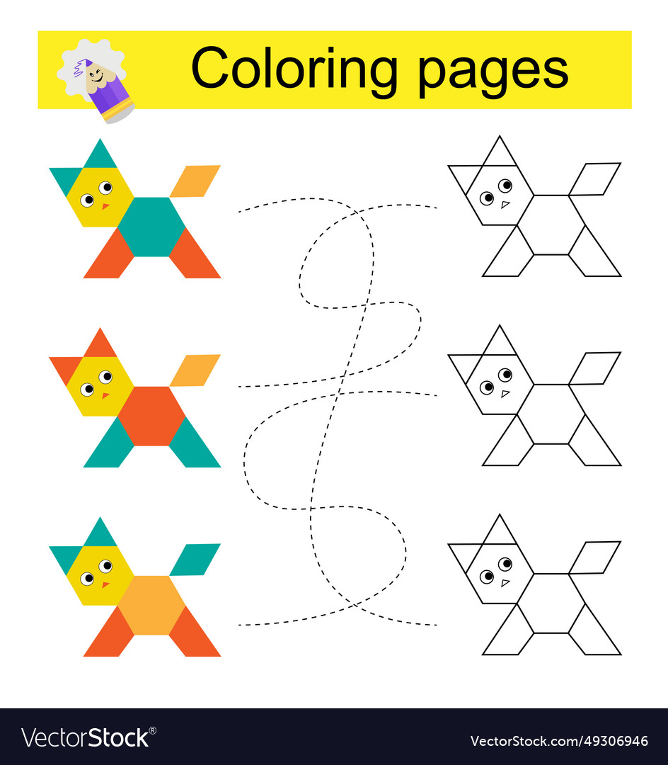 Go through the maze and color an animal Royalty Free Vector