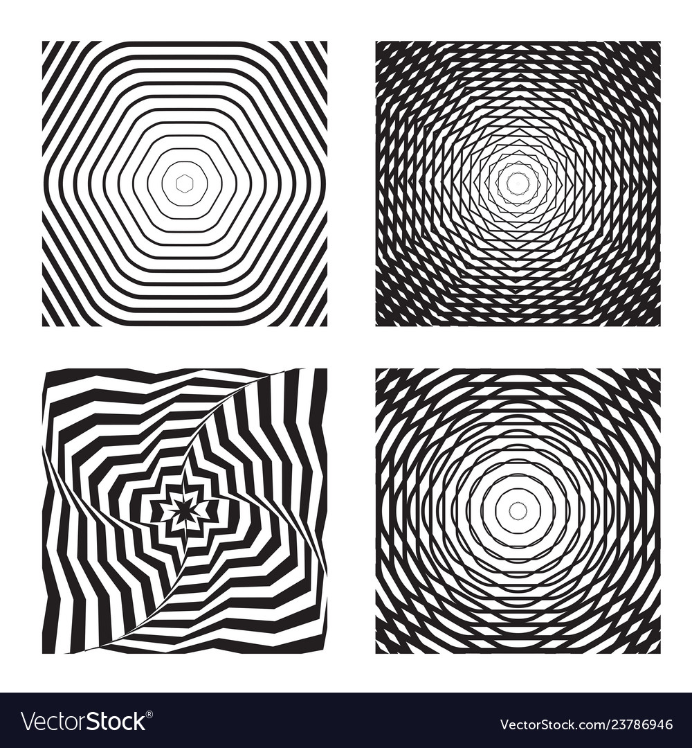 Hypnotic background set 2 Royalty Free Vector Image