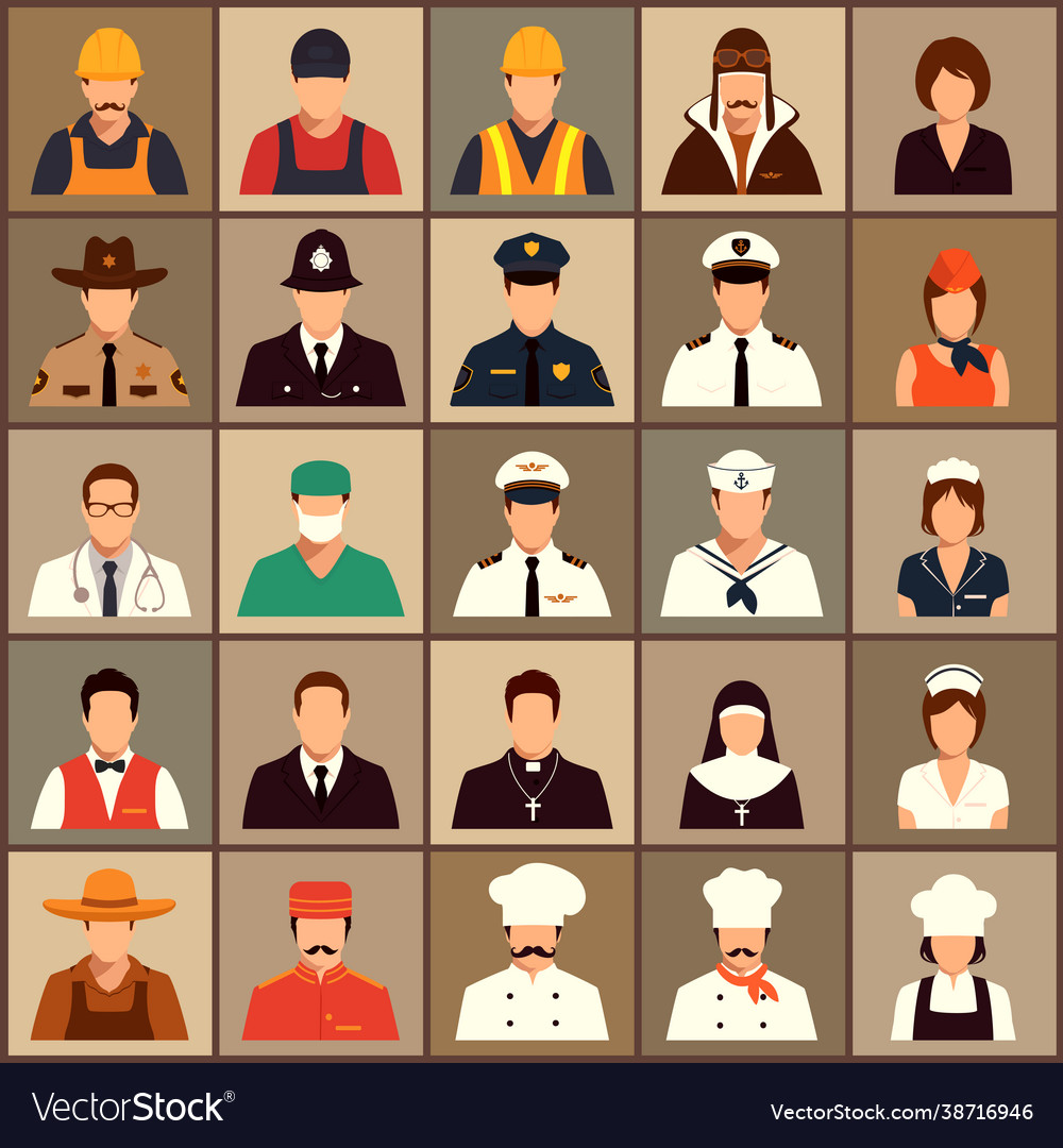 Icon workers profession Royalty Free Vector Image
