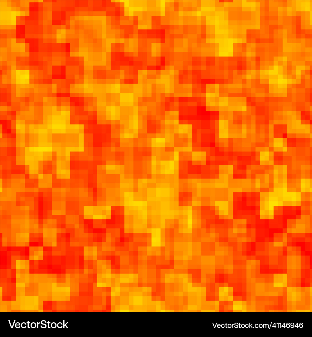 Lava seamless mosaic pattern in sun fire colors Vector Image