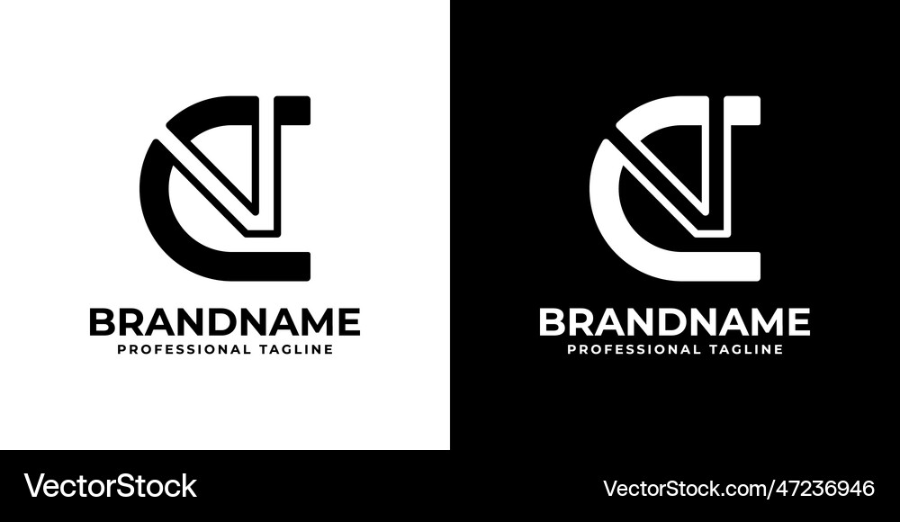 Letter cv monogram logo suitable for any business Vector Image