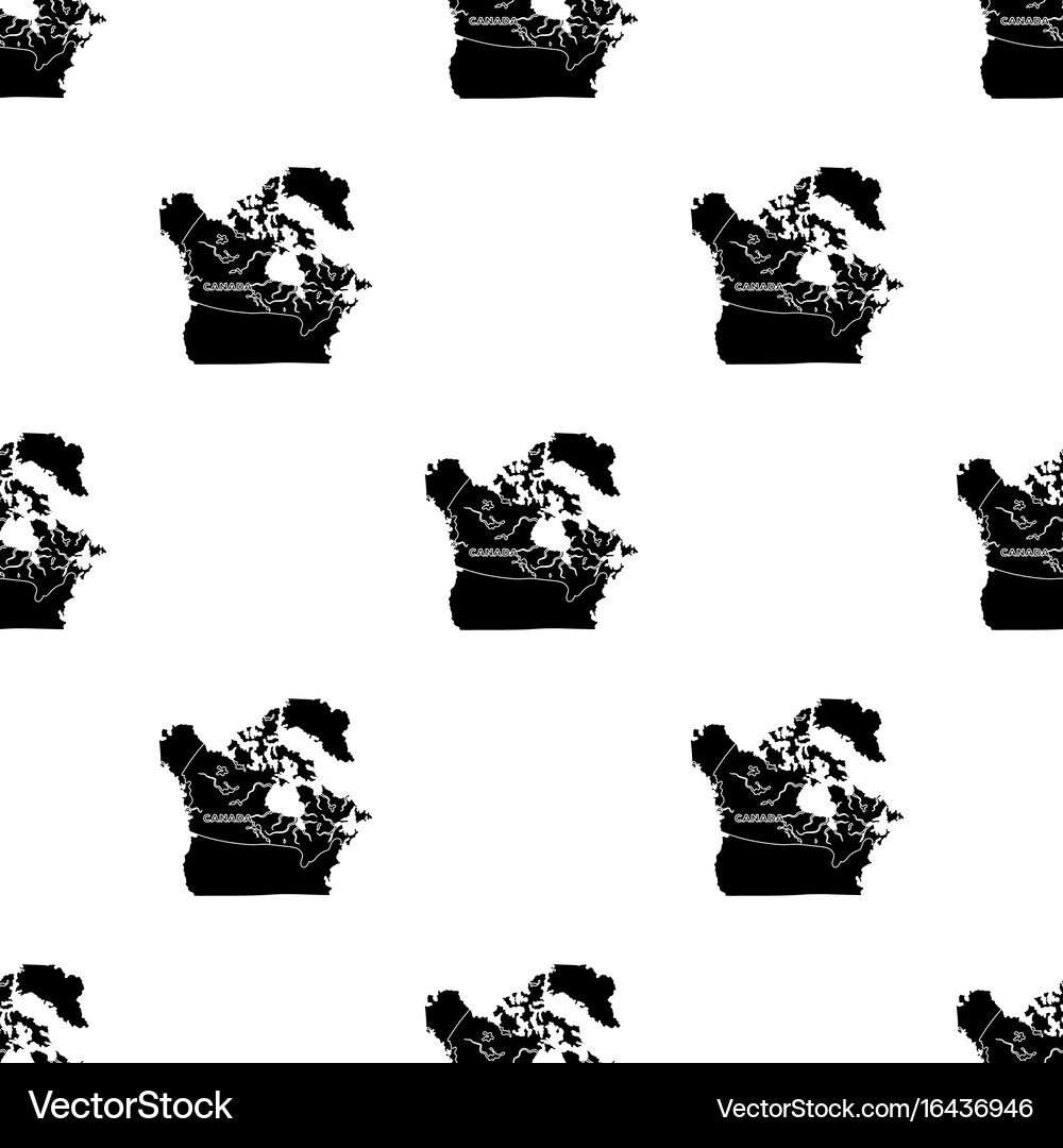 Map of canada canada single icon in black style Vector Image