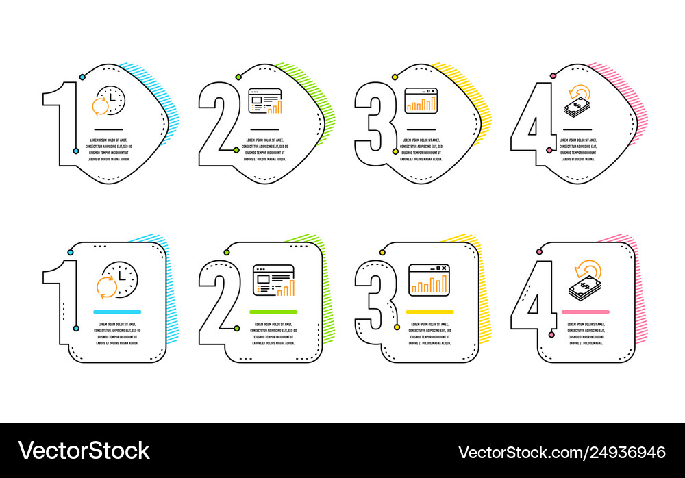 Marketing statistics web report and update time Vector Image