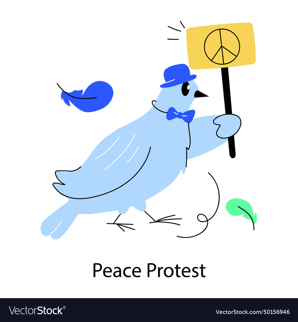 Peace protest Royalty Free Vector Image - VectorStock
