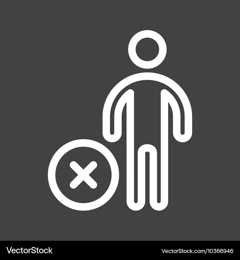 Remove user Royalty Free Vector Image - VectorStock