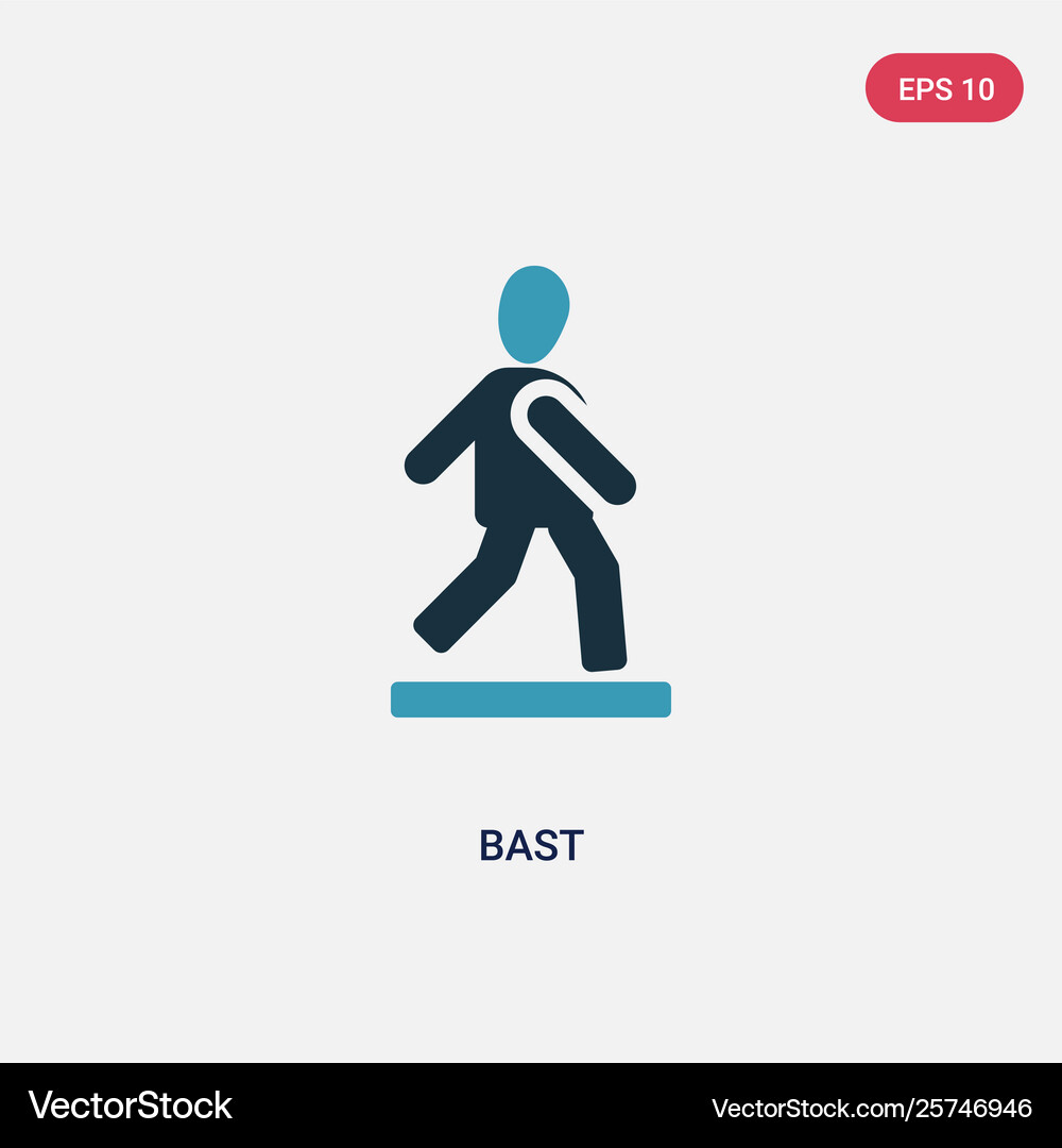 Two color bast icon from people concept isolated Vector Image