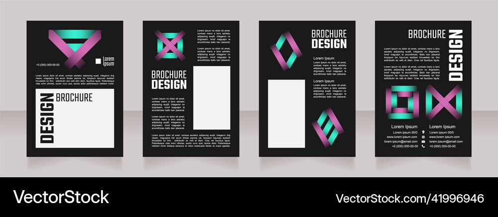 Virtual network blank brochure design Royalty Free Vector