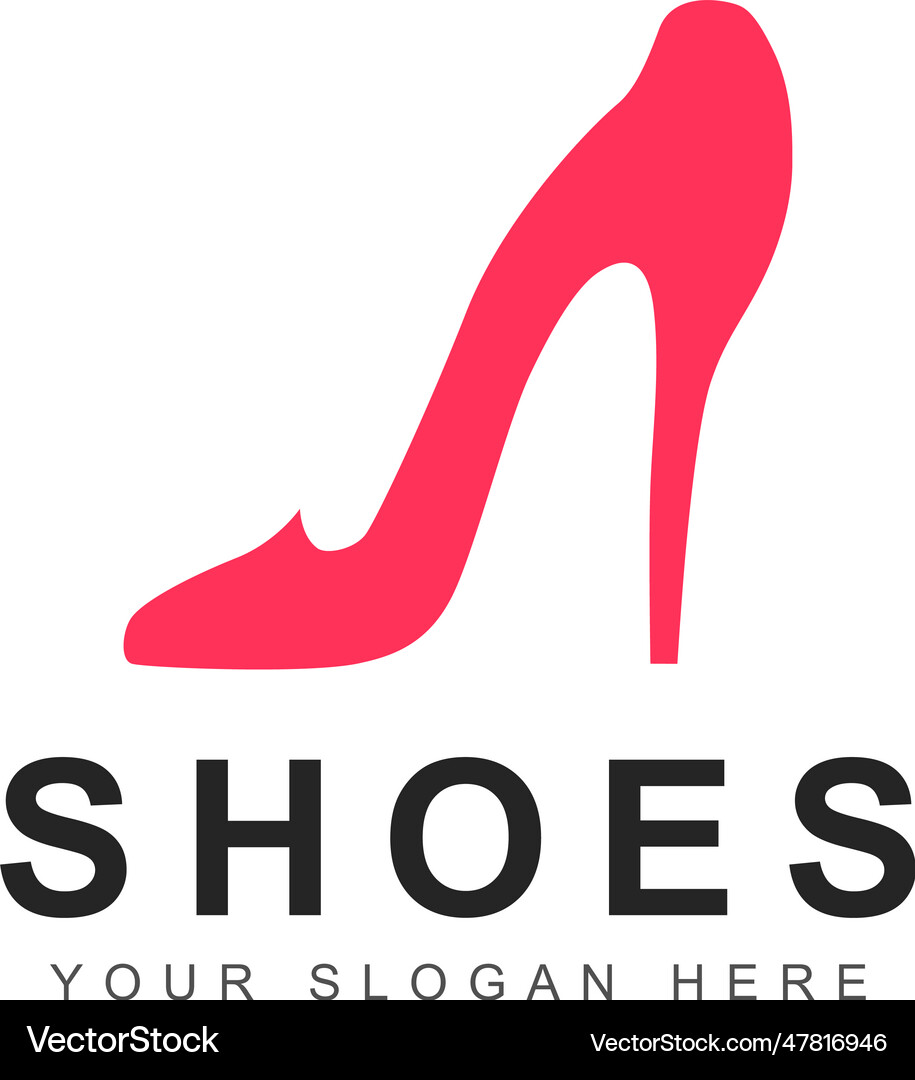 Woman shoes logo Royalty Free Vector Image - VectorStock