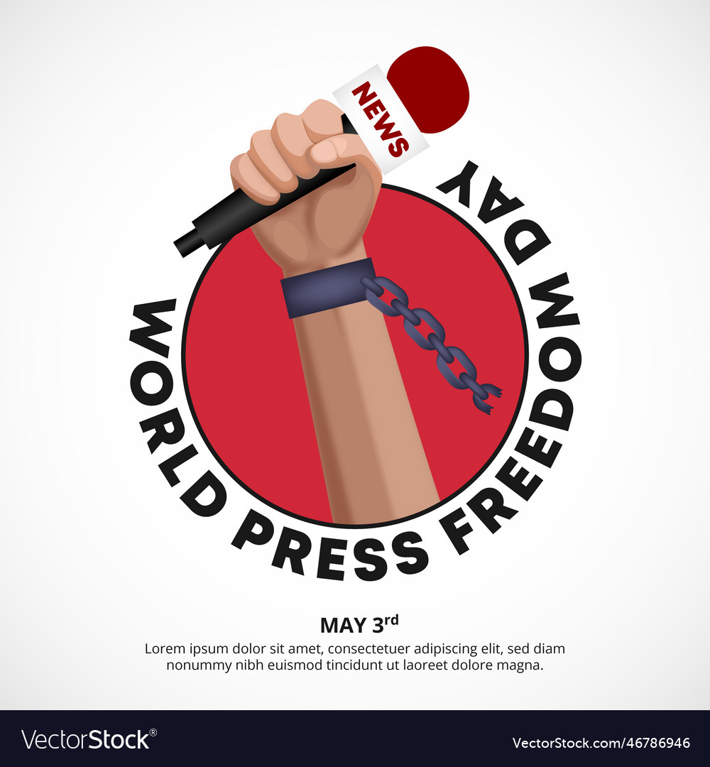 World press freedom day background Royalty Free Vector Image