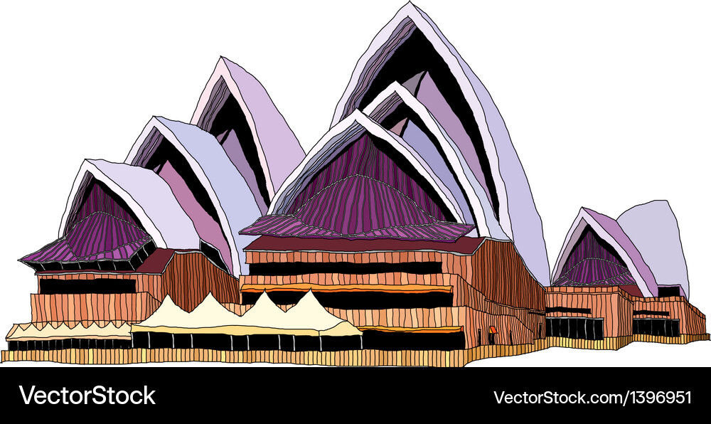 A view of opera house Royalty Free Vector Image