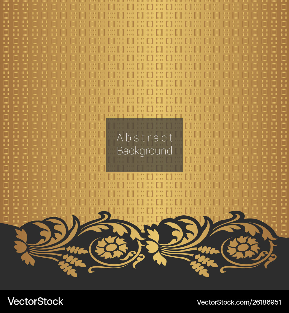 Abstract golden pattern with vintage golden Vector Image