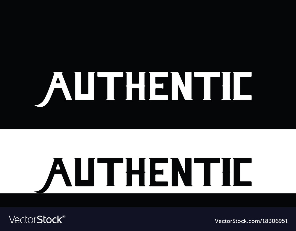 Authentic font Royalty Free Vector Image - VectorStock