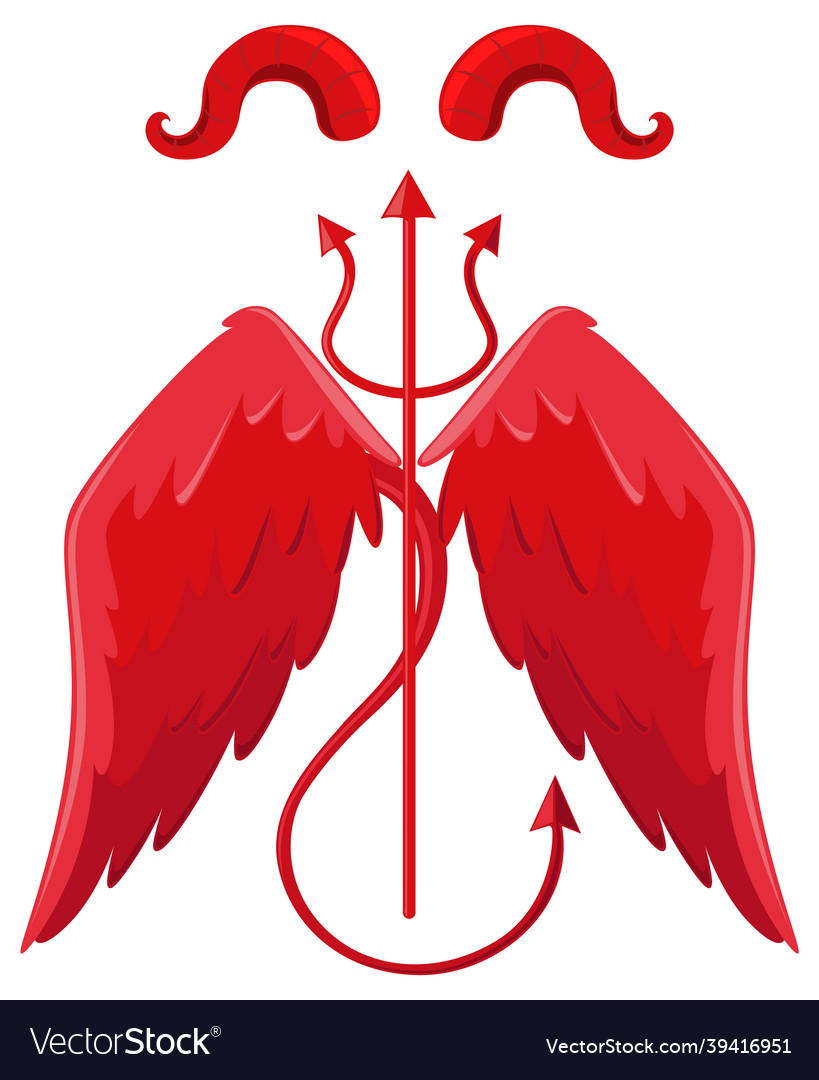 Devil and angel design elements Royalty Free Vector Image