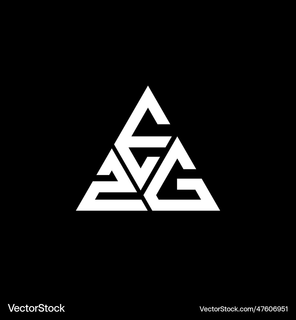 Ezg letter logo creative design with graphic Vector Image