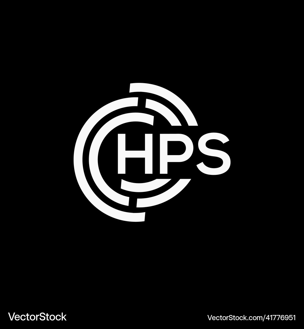Hps letter logo design on black background Vector Image