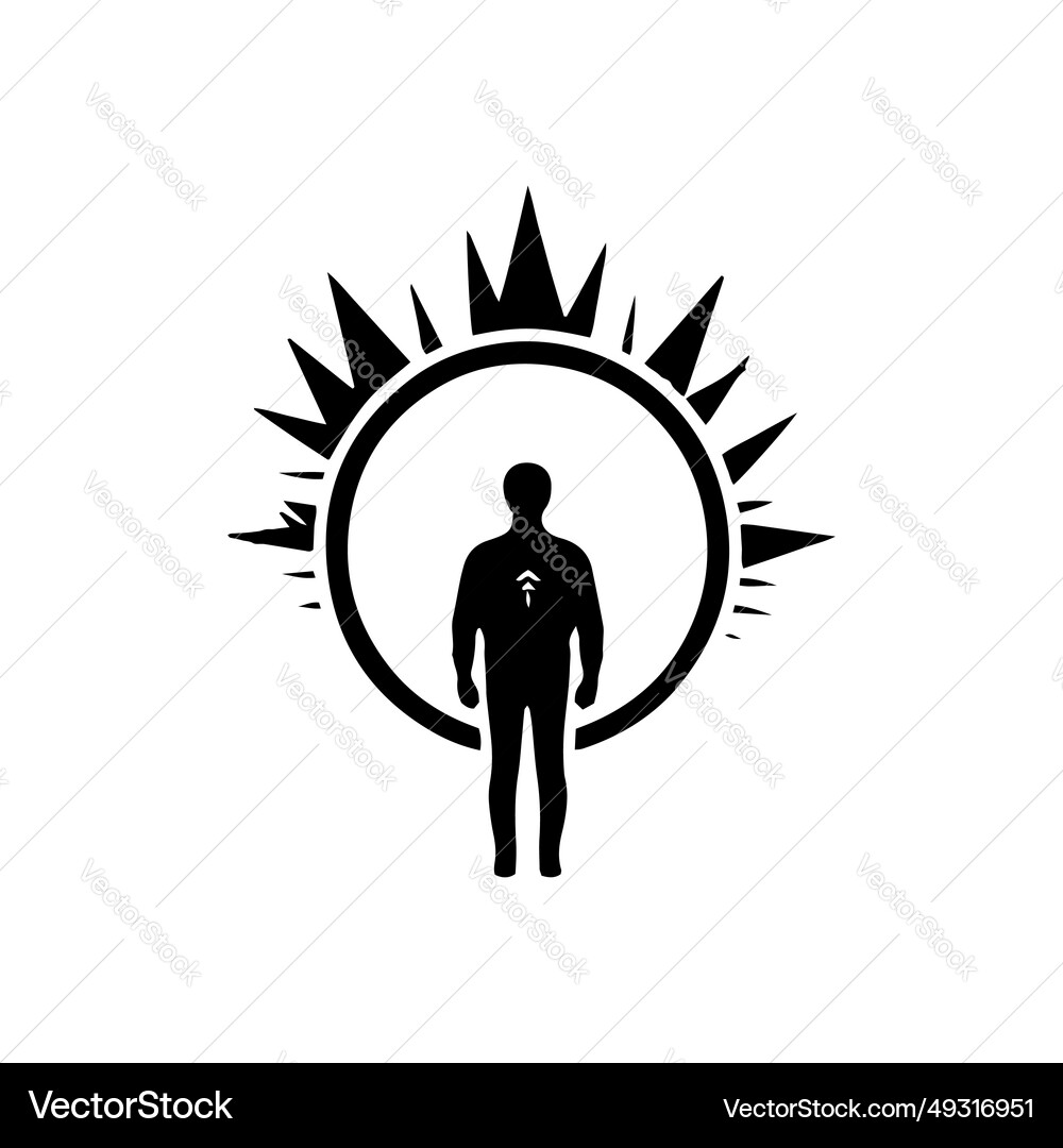 Man abstract logo icon silhouette isolated design Vector Image