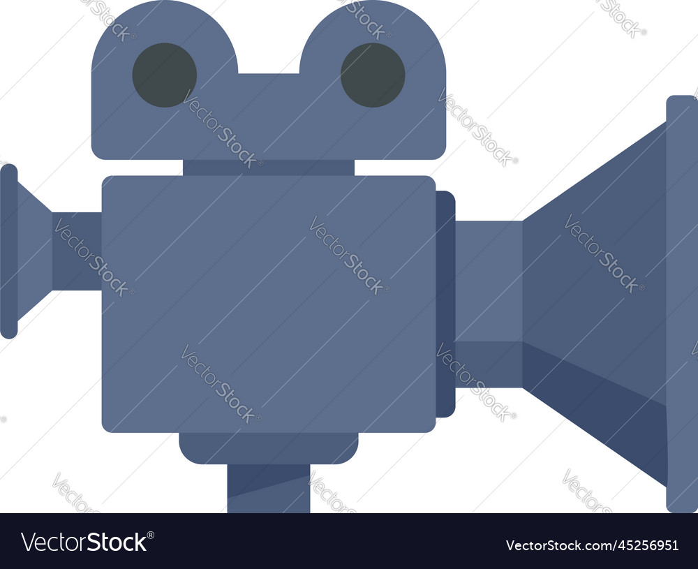 Old retro camera icon flat video camcorder Vector Image