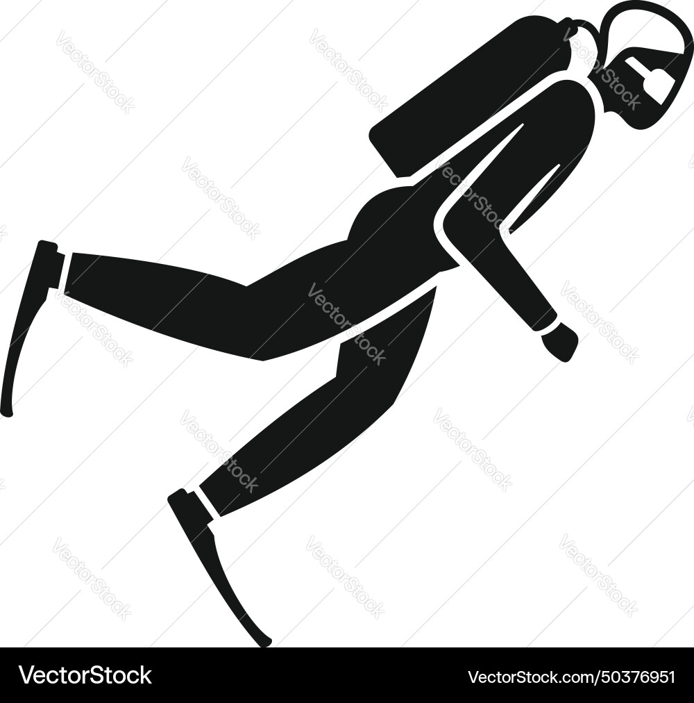 Person ocean diving icon simple energetic Vector Image