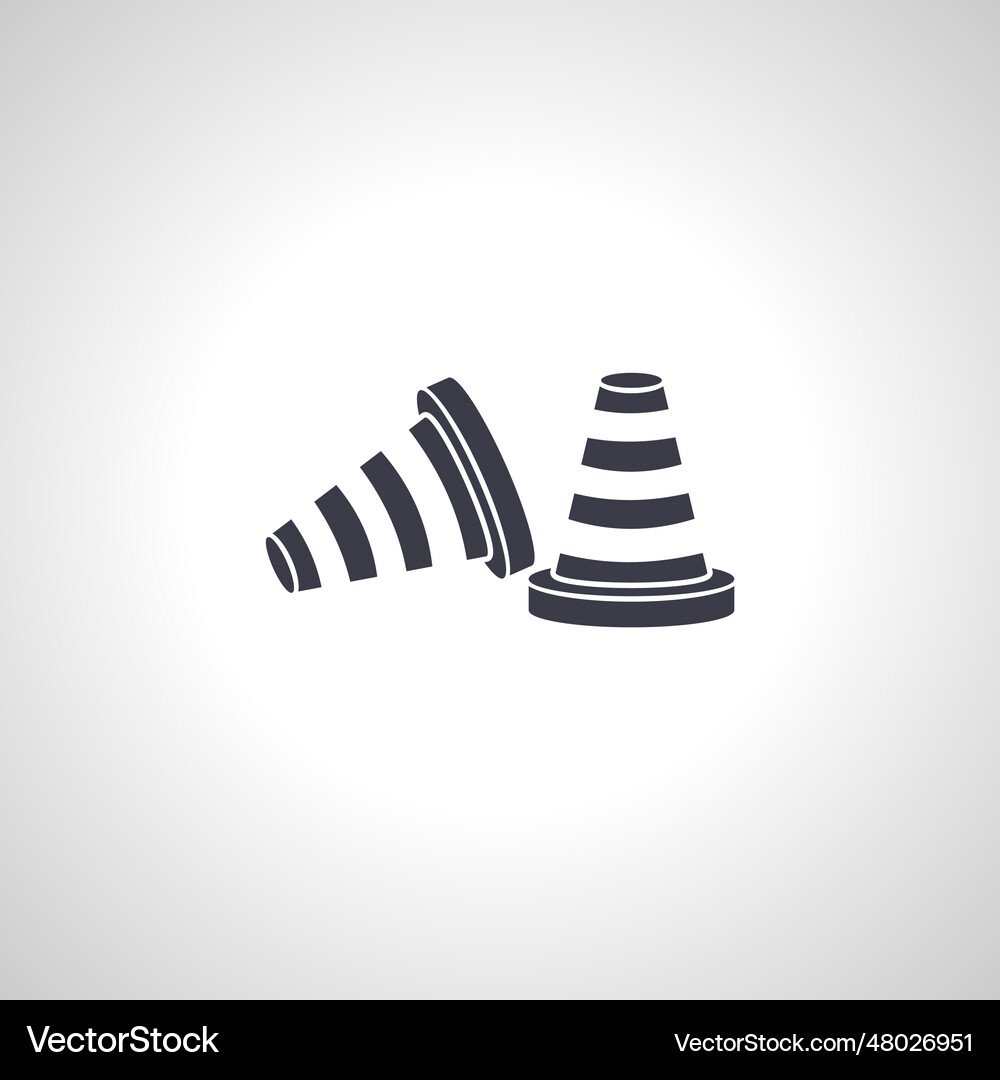 Road cones icon street cone security icon Vector Image