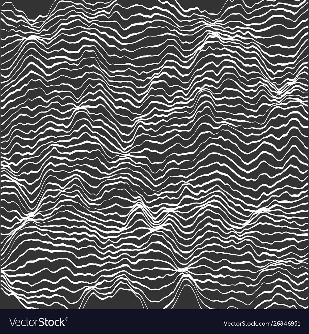 Texture made wavy line with variable width Vector Image