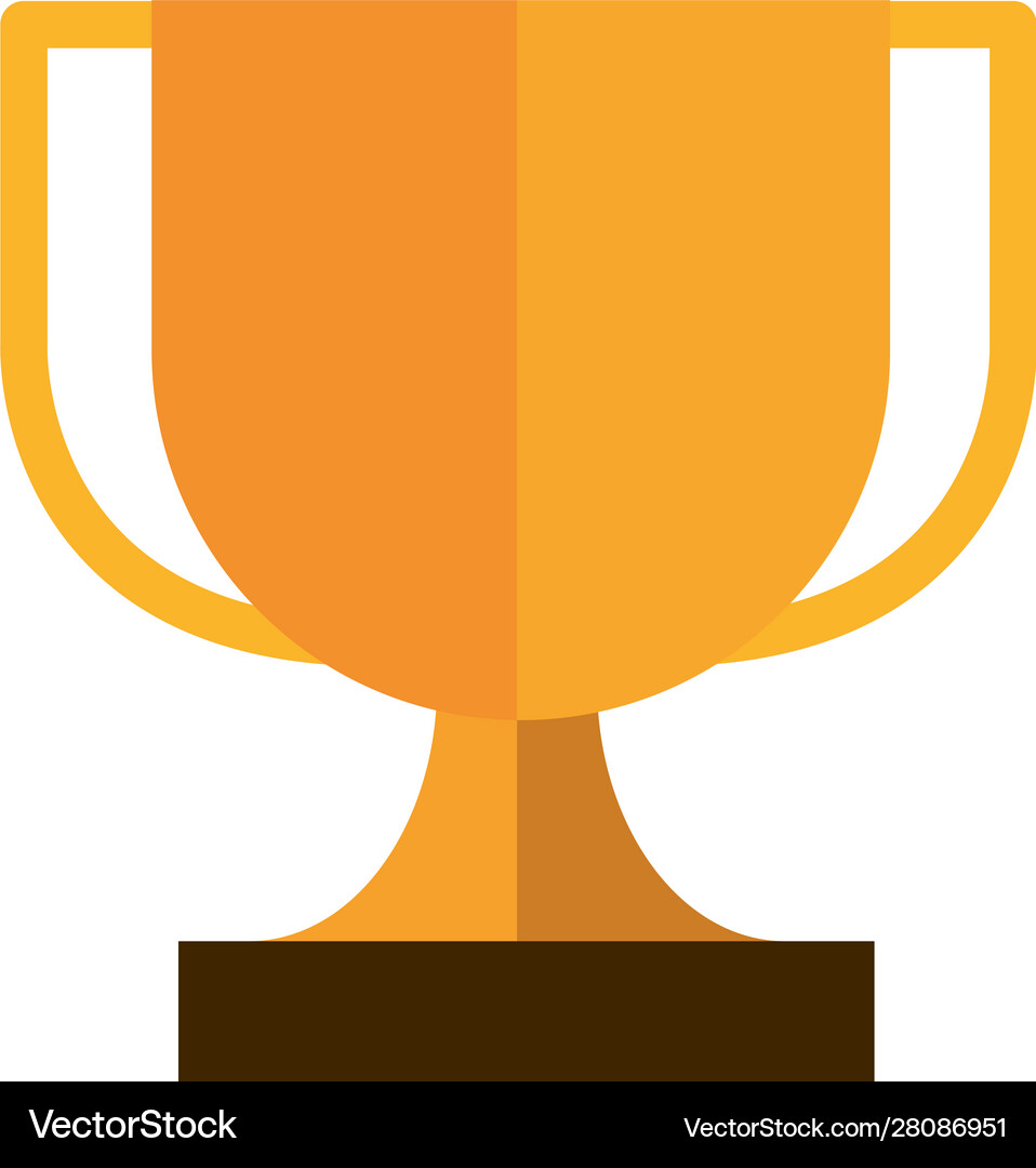 Trophy award cup business strategy icon Royalty Free Vector