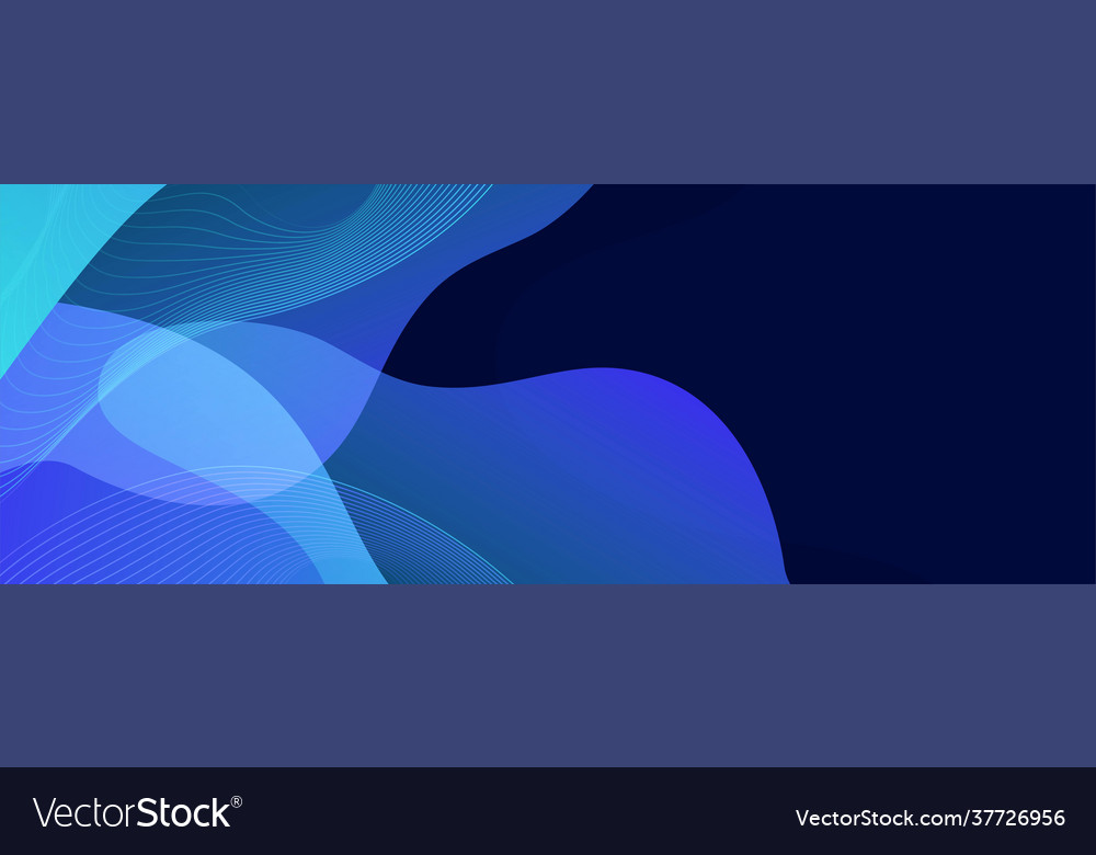 Abstract minimalist blue dynamic wave background Vector Image