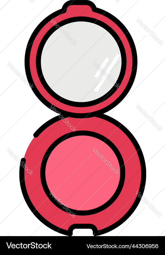 Beauty face blush on a white background Royalty Free Vector