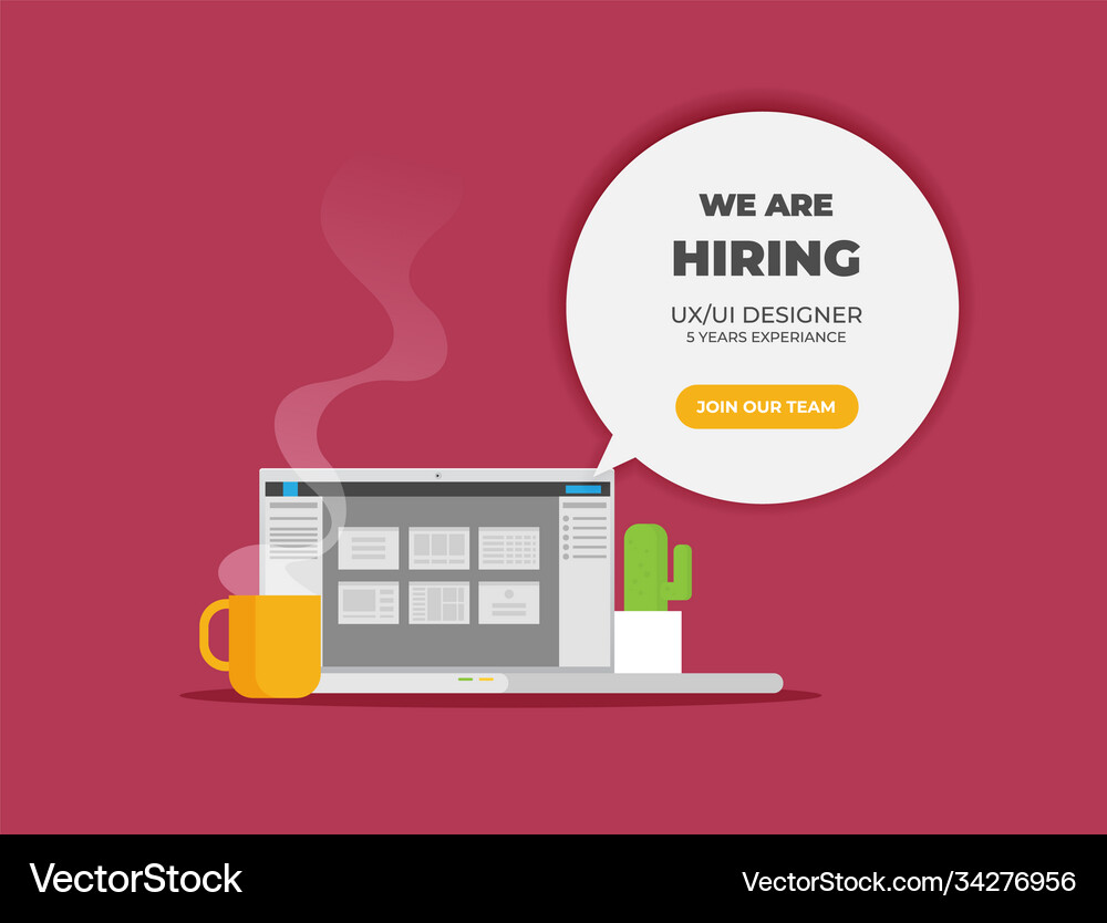 Business hiring and recruiting concept flat Vector Image