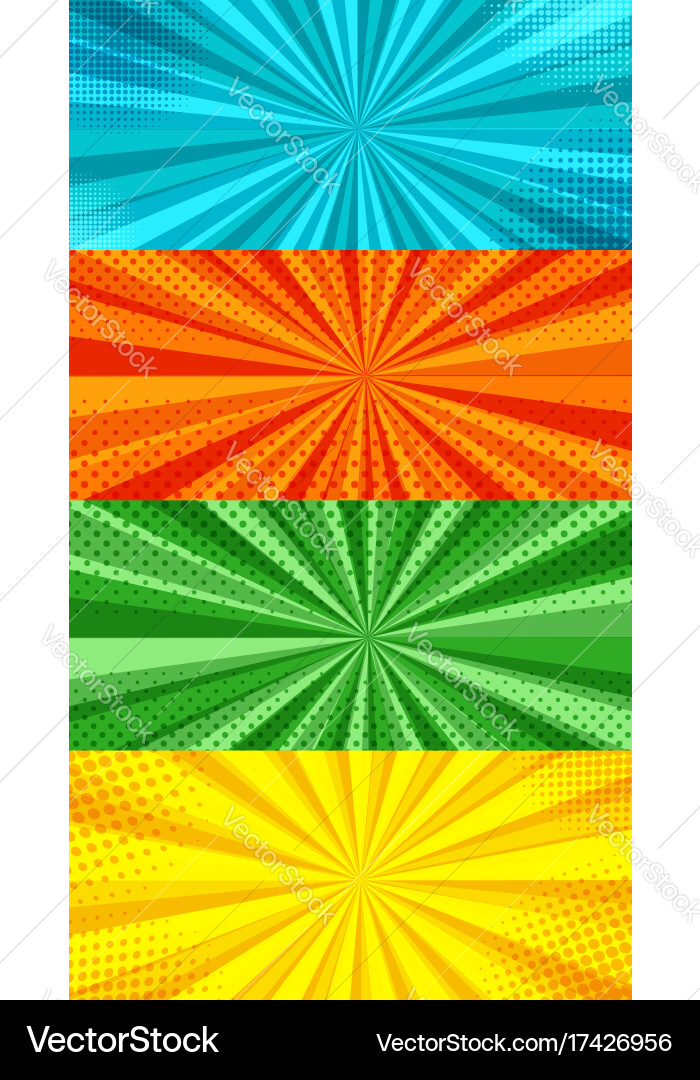 Comic book page horizontal banners Royalty Free Vector Image