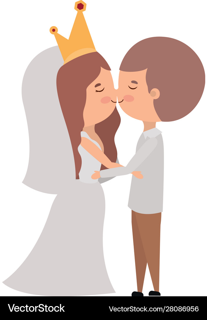 Couple bride and groom avatar design Royalty Free Vector