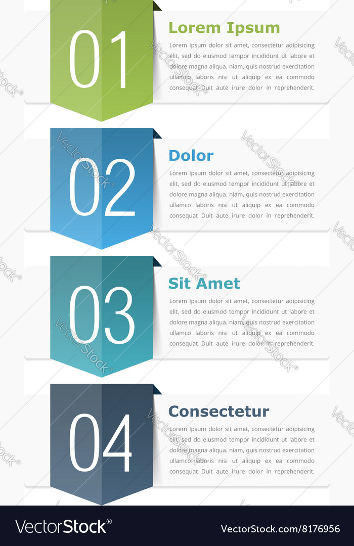 Design elements with numbers Royalty Free Vector Image