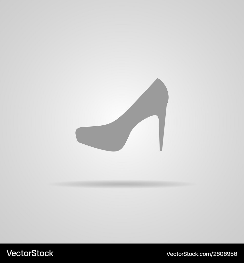 Elegant womens shoe - icon Royalty Free Vector Image