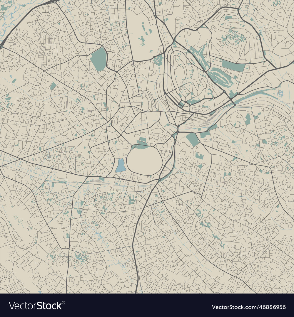 Map of kampala uganda urban city road art Vector Image