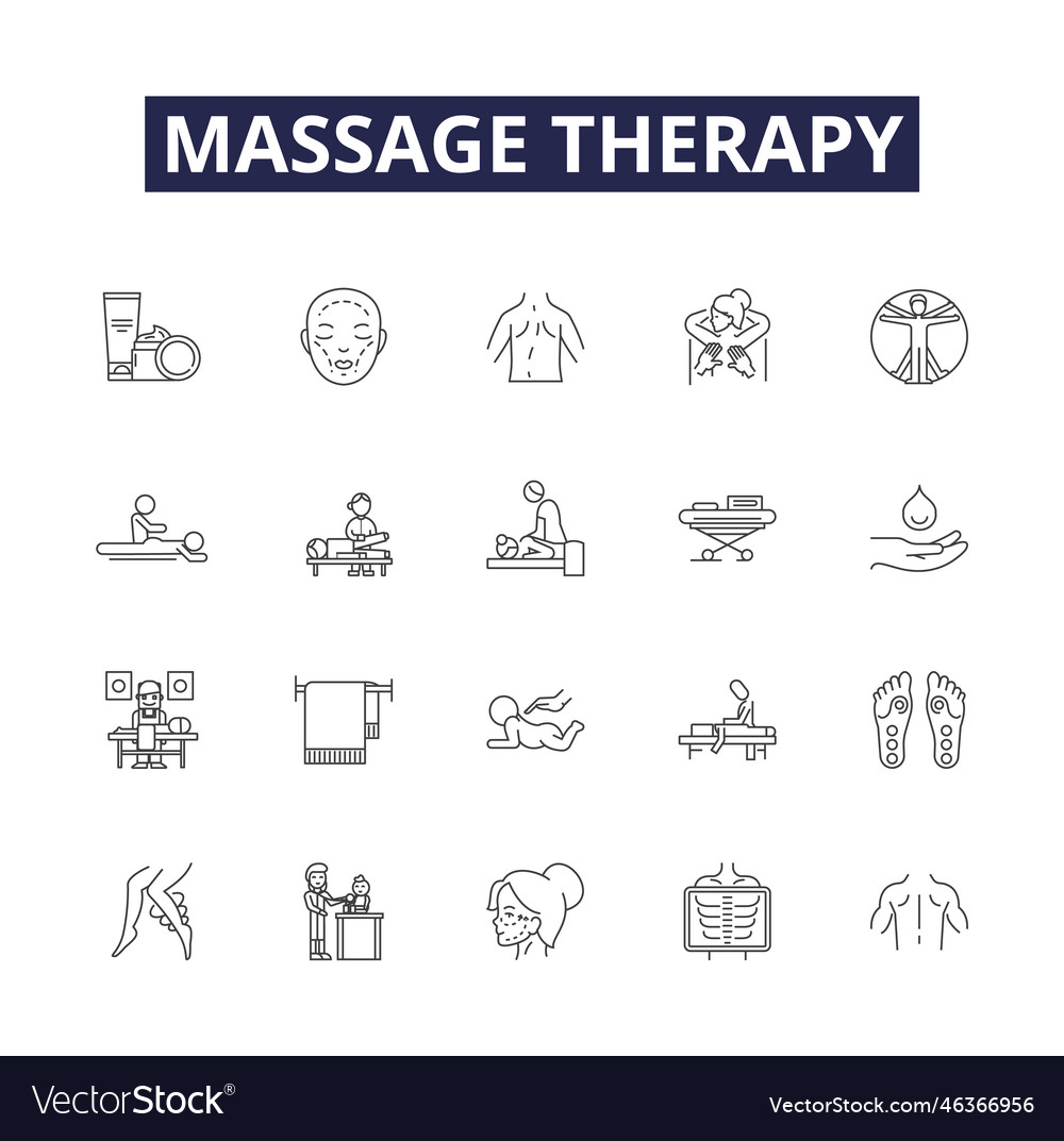 Massage Therapy Icon Body Massage Icon Lizenzfreie Stockvektoren